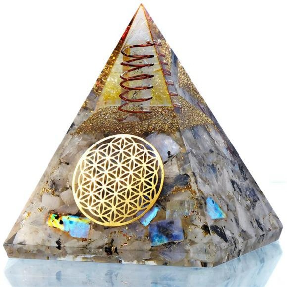 Other | Orgone Pyramid Rainbow Moonstone Orgonite Crystal Pyramid Orgonite Pyramid | Poshmark
